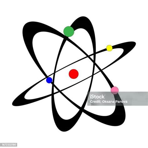 원자 흰색 배경에 분리된 원자 아이콘입니다 열 핵융합의 궤도 회전 핵 원자 양성자 핵 기호 벡터 0명에 대한 스톡 벡터 아트 및 기타 이미지 Istock