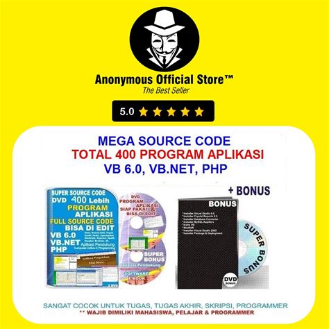 Jual Koleksi 400 Source Code Aplikasi Vb 6 Vbnet Visual Basic Php