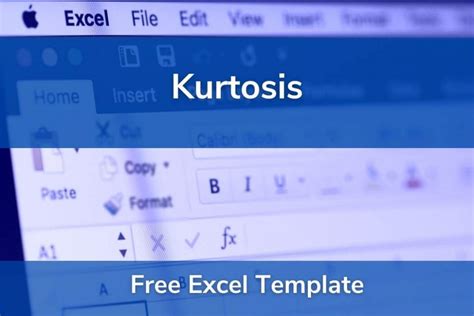 Kurtosis Excel Template Financial Analyst