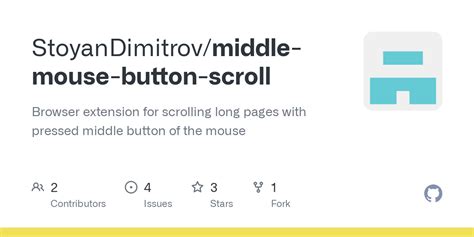 Github Stoyandimitrovmiddle Mouse Button Scroll Browser Extension