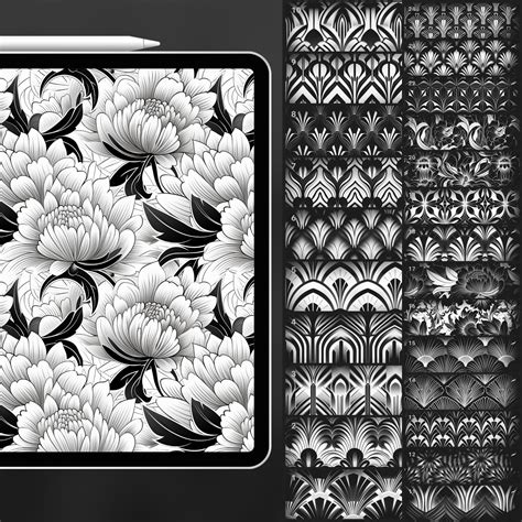 Artstation 80 Procreate Art Deco Patterns Geometric Procreate Texture Seamless Brushes