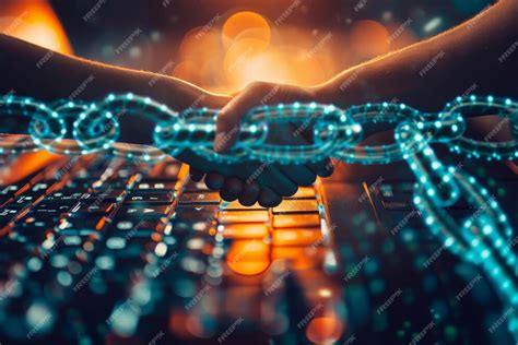 Blockchain Technology For Digital Money Transfers And Decentralization Premium Ai Generated Image