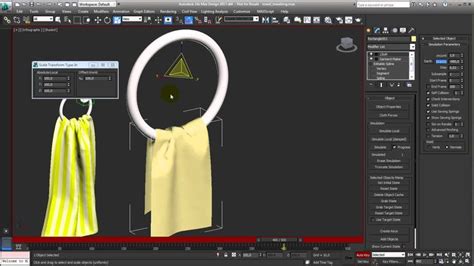 3dsmax Cloth Modifier Getting The Towel Inside The Ring