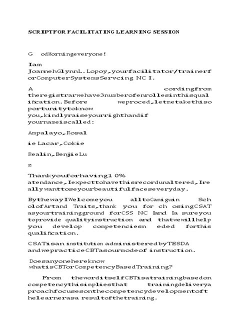 Script For Facilitating Learning Session Pdf Computer Network Wi Fi