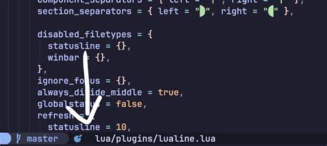 how to remove the space between the lualine r neovim