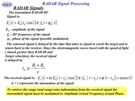 1 Radar Signal Processing Ppt