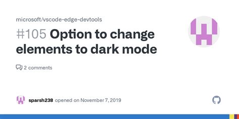 Option To Change Elements To Dark Mode Issue Microsoft Vscode Edge Devtools GitHub
