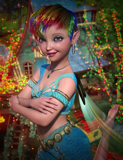 精灵9 Pixie 9 人物 精灵 Daz3d下载站