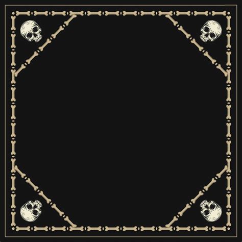 Polygon Frame Made Of Bones Half Human Skull Layout Template With Copy Space Copy Text For