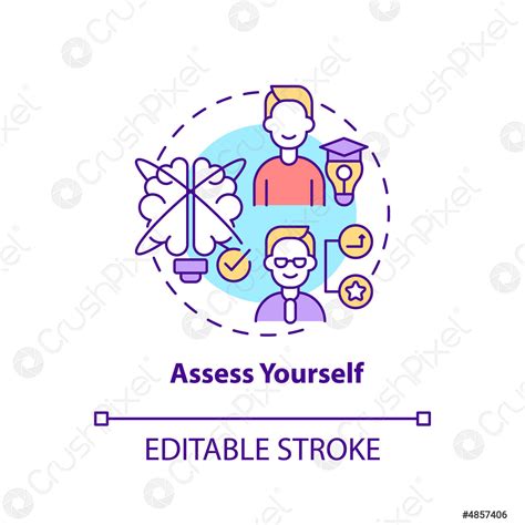 Assess Yourself Concept Icon Stock Vector 4857406 Crushpixel