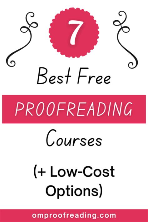 7 Best Free Proofreading Courses Low Cost Options 2024 Om Proofreading