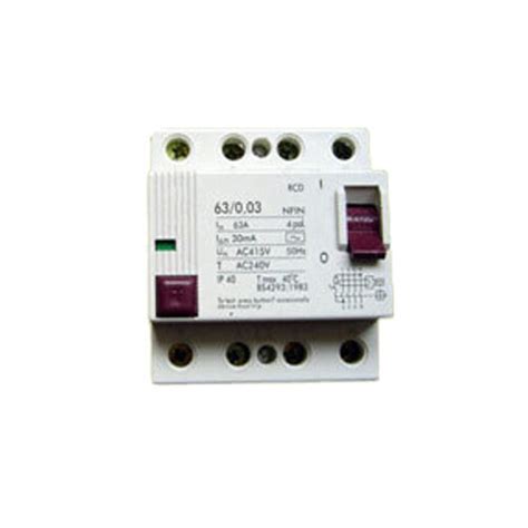 Residual Current Circuit Breaker Rccb Double Pole And Four Pole 240 415 V Voltage Rating 16
