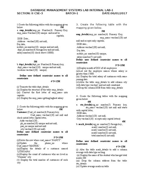 database management systems lab internal lab 1 pdf information