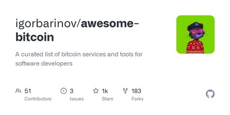 GitHub Igorbarinov Awesome Bitcoin A Curated List Of Bitcoin Services And Tools For Software