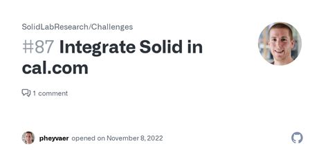 Integrate Solid In Cal Issue Solidlabresearch Challenges