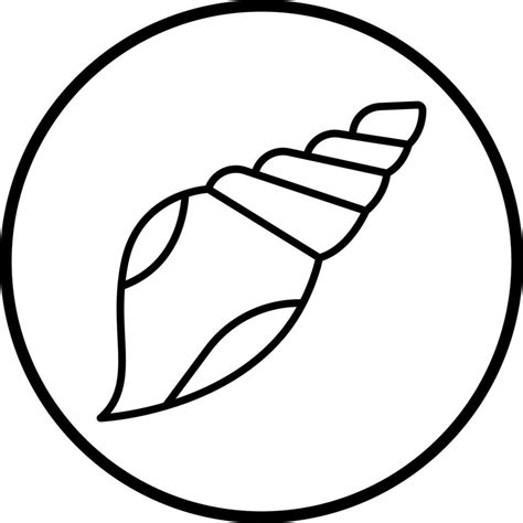 Conch Shell Vector Icon Style 22111695 Vector Art At Vecteezy