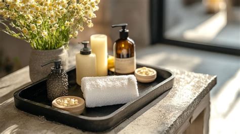 Spa Treatment In A Tray In A Room For Wellness Premium Ai Generated Image