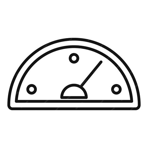 Premium Vector Dashboard Speedometer Icon Outline Vector Race Scale High