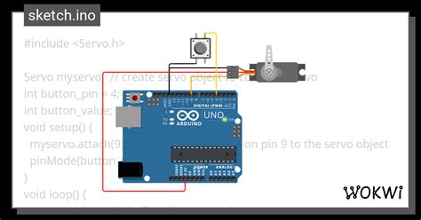 Servo Button 4 Wokwi Esp32 Stm32 Arduino Simulator