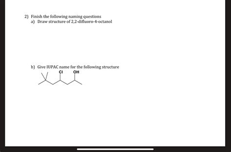 Solved Finish The Following Naming Questionsa ﻿draw
