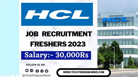 Hcl Off Campus Drive 2023 Graduate Engineer Trainee Hcl Recruitment 2023 Tech Program Mind