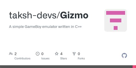 GitHub Taksh Devs Gizmo A Simple GameBoy Emulator Written In C