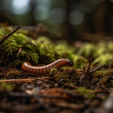 Premium Ai Image Closeup Centipede And Ground Bug In Nature Woods For