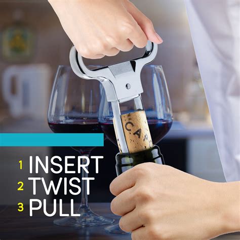 Ah So Wine Opener Durable Stainless Steel Cork Puller In Sleek Case