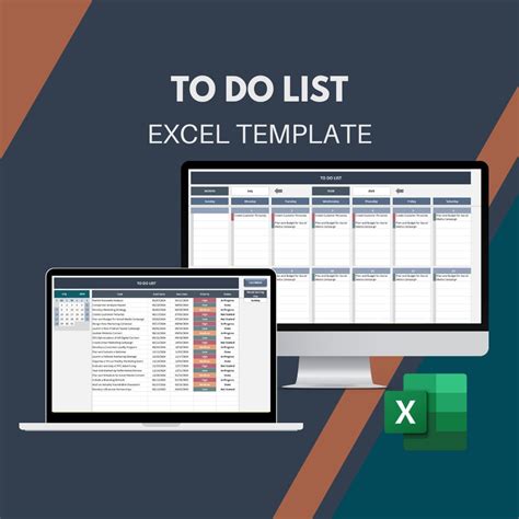 To Do List Excel Template To Do List Template Task Tracker To Do Calendar Task List