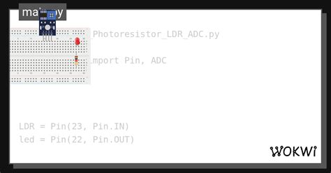 Lab Sensor Photoresistor LDR Digital Wokwi ESP STM Arduino Simulator