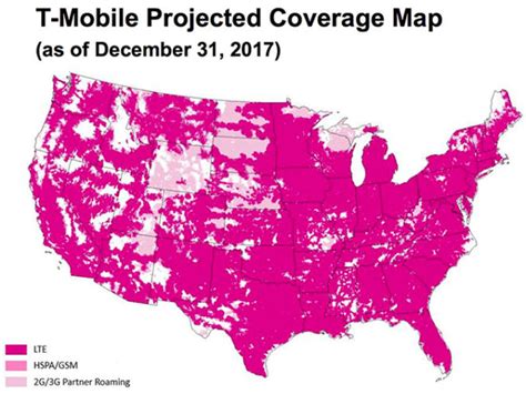 T Mobile Shares Projected Coverage Map For End Of TmoNews