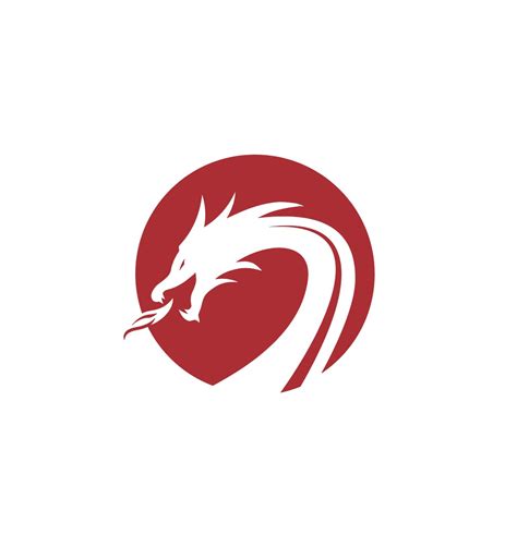 용 원형 로고 아이콘 일러스트 Ai 다운로드 Download Dragon Circle Logo 로고요고