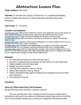 1st Grade Computer Science Abstraction By TechWise Academy TPT