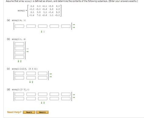 Solved Assume That Array Arrayi Is Defined As Shown And