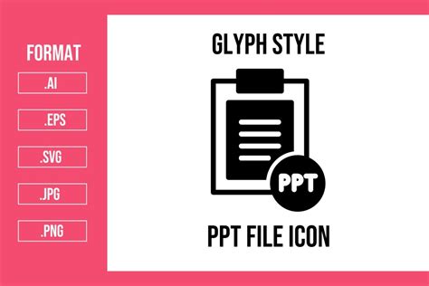 PPT File Glyph Icon Graphic By Mhd Usman Creative Fabrica