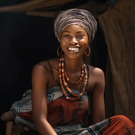 Image Of A Smiling Fulani Tribe Womanxa Premium Ai Generated Image