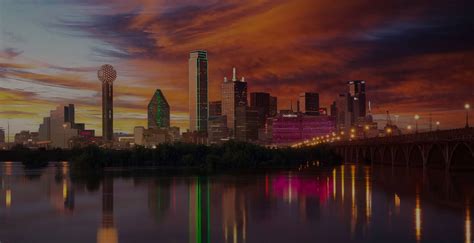 Download Dallas Skyline Sunset Sky Wallpaper Wallpapers Com