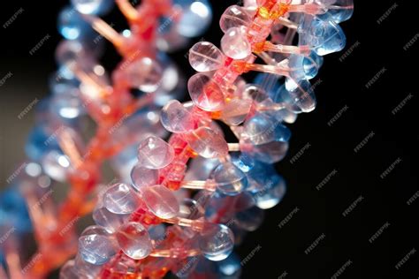 Highdefinition Closeup Of Intricate Dna Strand Under Microscope Showcasing Mesmerizing Beauty