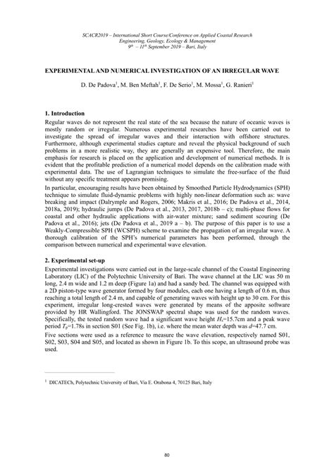 Pdf Experimental And Numerical Investigation Of An Irregular Wave