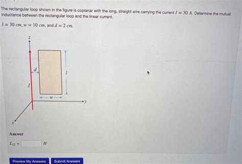 solved the rectangular loop shown in the figure is coplanar