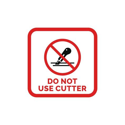 Do Not Use Cutter Packaging Mark Icon Symbol Vector 26455467 Vector Art At Vecteezy