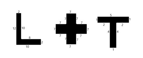 Split The Following Shapes Into Rectangles And Find Their Areas The Measures Are Given In