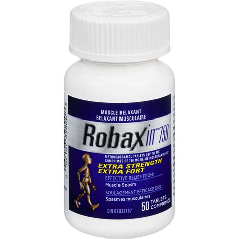 Robax Robaxin 750 Extra Strength Muscle Relaxant Tablets