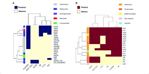 Heatmap Showing The Clustering Of The Compared Enterococcus Spp Download Scientific Diagram