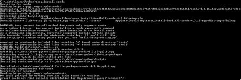 Python Easyinstall Conda Is Failing With Could Not Find Suitable