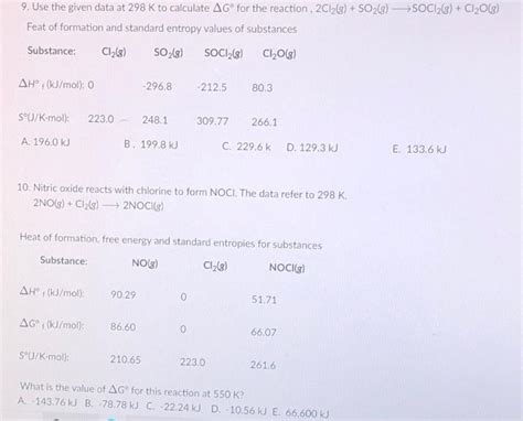 Solved Use the given data at K to calculate AGº for Chegg