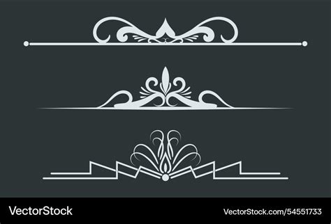 Set Of Decorative Vintage Title Frames And Vector Image