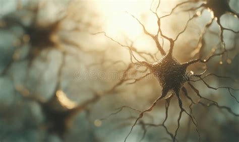 Neurons In Intricate Detail Showcasing Complex Structures And Connections Illuminated By Soft