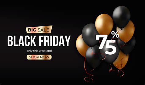 블랙 프라이데이 세일 광고 및 전단지에 대 한 풍선과 가로 배너 3차원 형태에 대한 스톡 벡터 아트 및 기타 이미지 3차원 형태 세일 가격 Istock