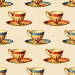 Tazas De Té Anuncios Pintado De La Vendi Stock De Foto Gratis Public